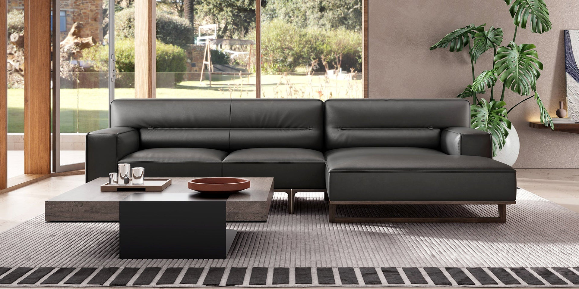 Varna Leather Sectional Lounge – Valencia Theater Seating Australia